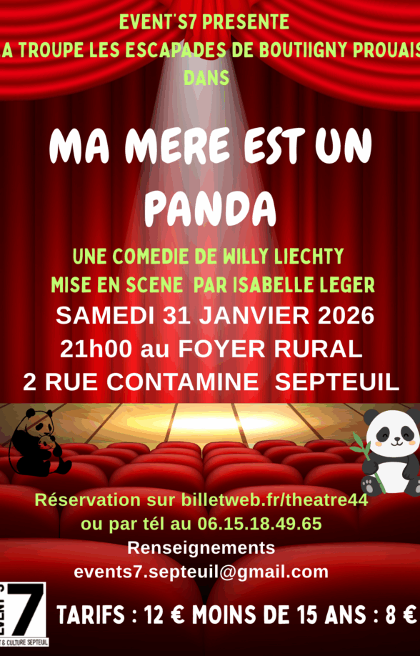Théatre : Ma mère est un panda - Destination Yvelines